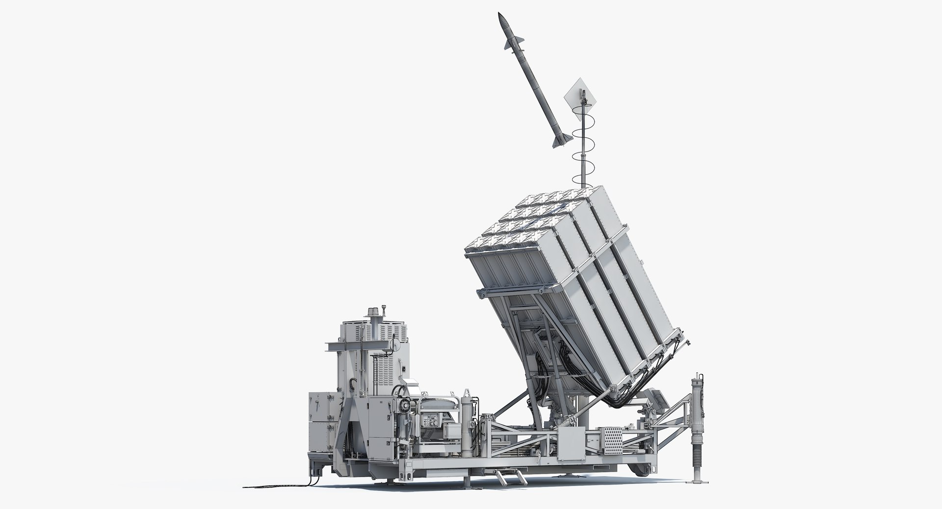 Iron Dome System And Tamir Missile 3D model - TurboSquid 2037721