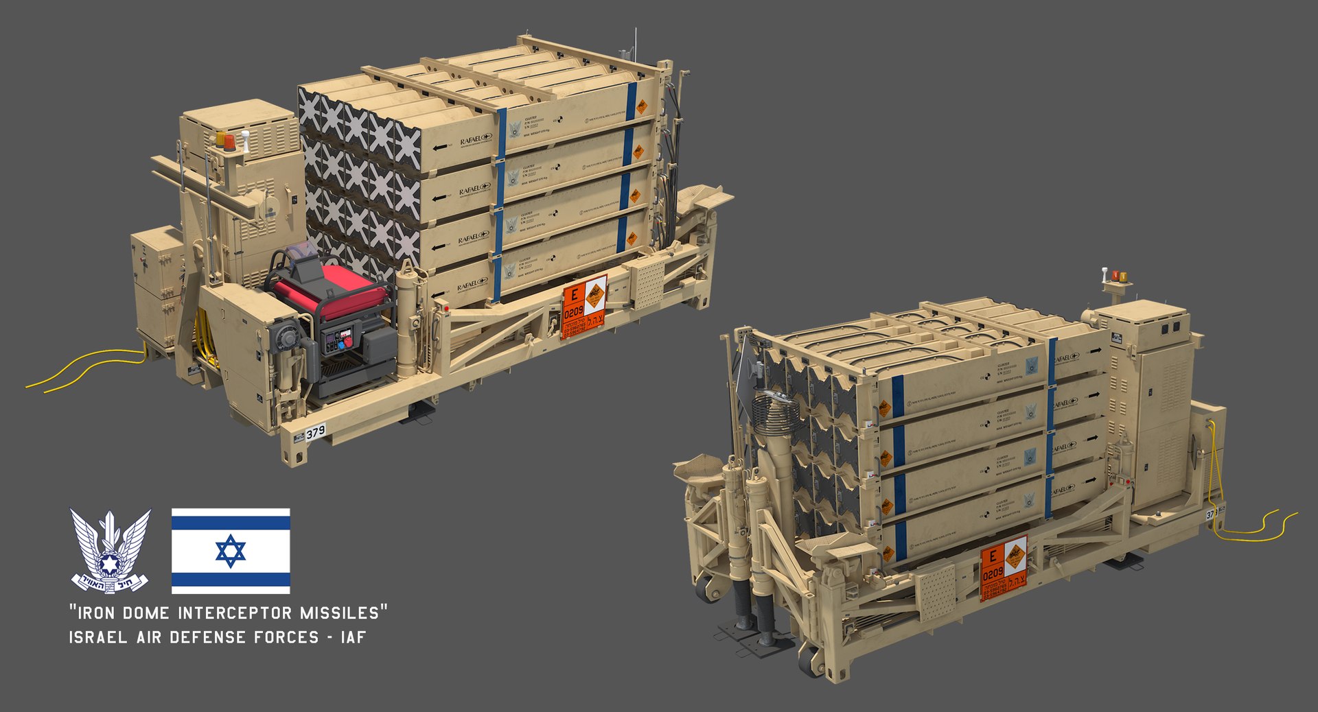 Iron Dome System And Tamir Missile 3D Model - TurboSquid 2037721