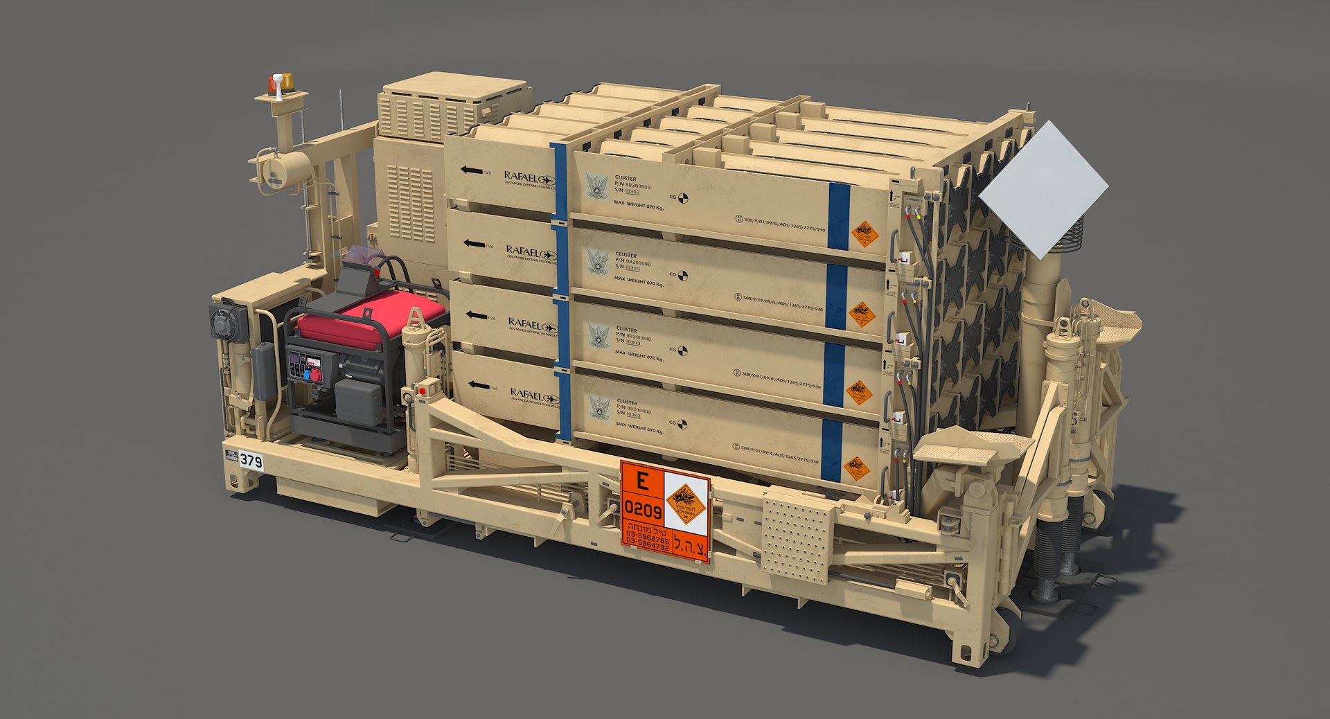 Iron Dome System And Tamir Missile 3D Model - TurboSquid 2037721