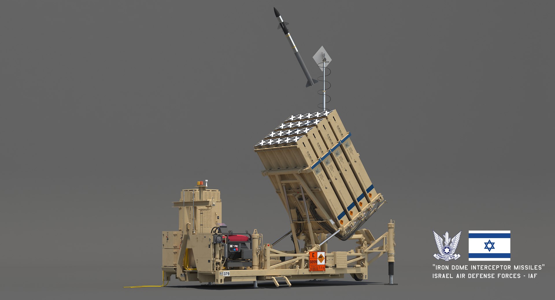 Iron Dome System And Tamir Missile 3D Model - TurboSquid 2037721