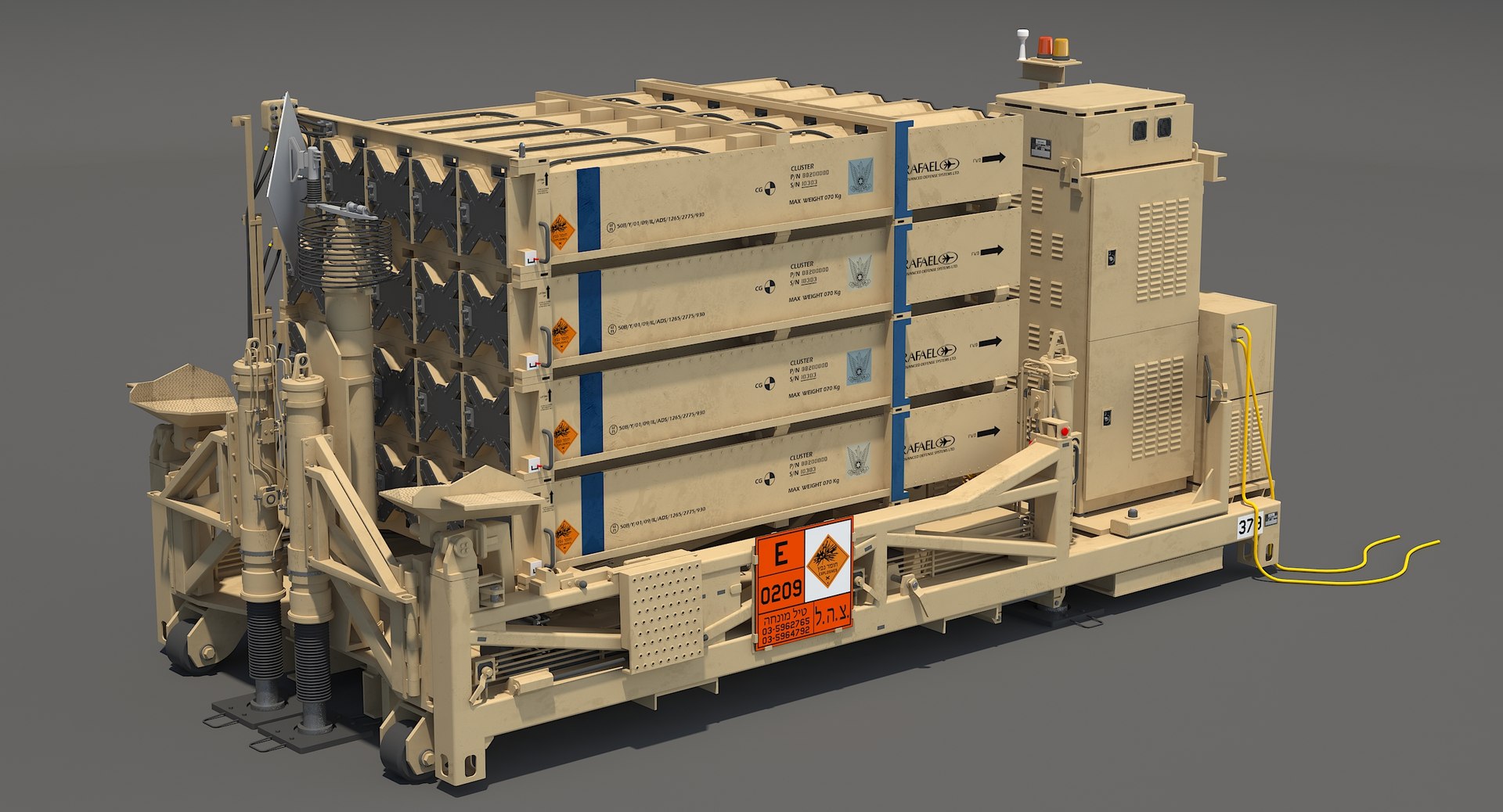 Iron Dome System And Tamir Missile 3D Model - TurboSquid 2037721