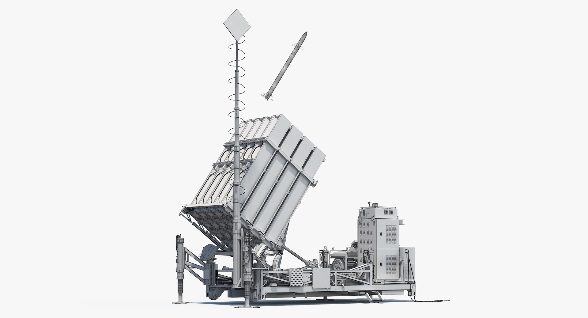 Iron Dome System And Tamir Missile 3D model - TurboSquid 2037721