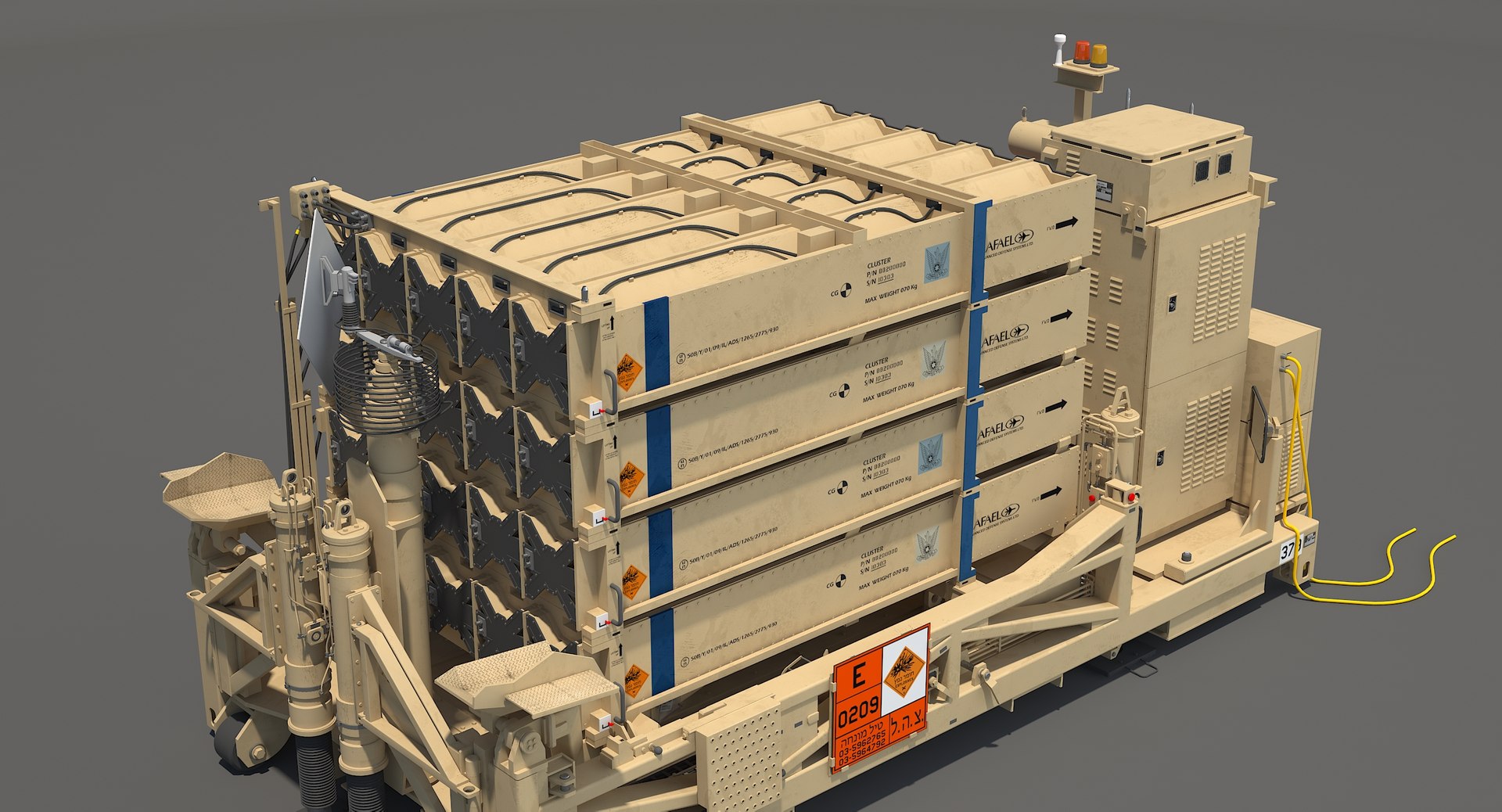 Iron Dome System And Tamir Missile 3D Model - TurboSquid 2037721