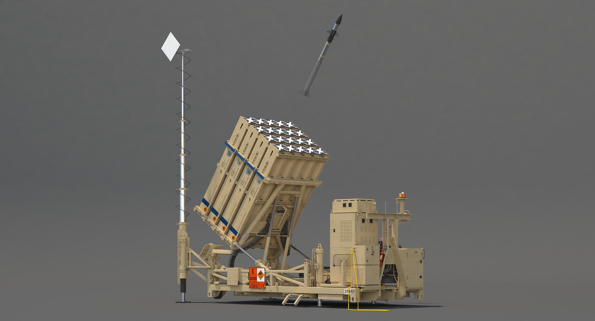 Iron Dome System And Tamir Missile 3D Model - TurboSquid 2037721