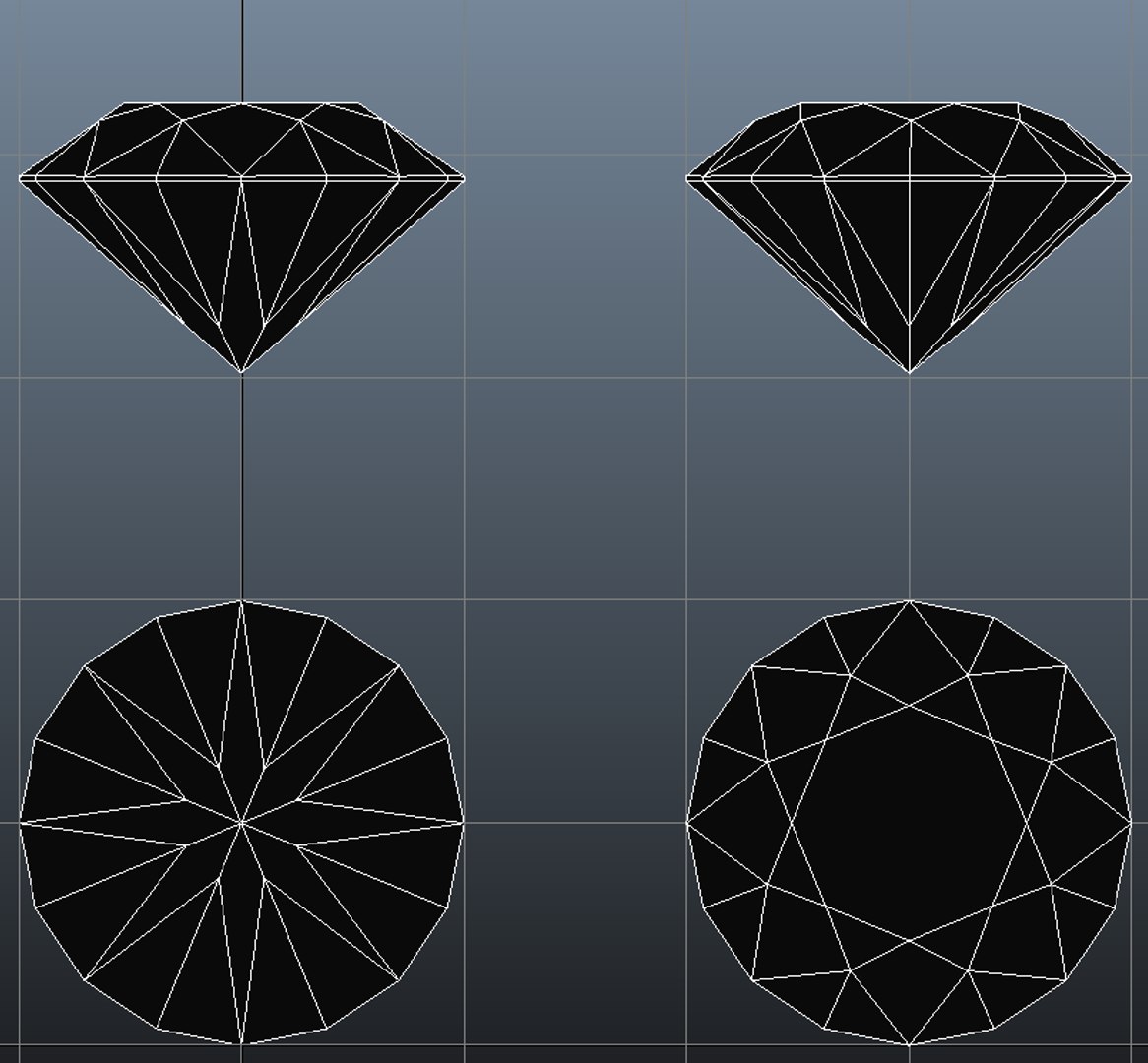 3d Ideal Cut Diamond Model