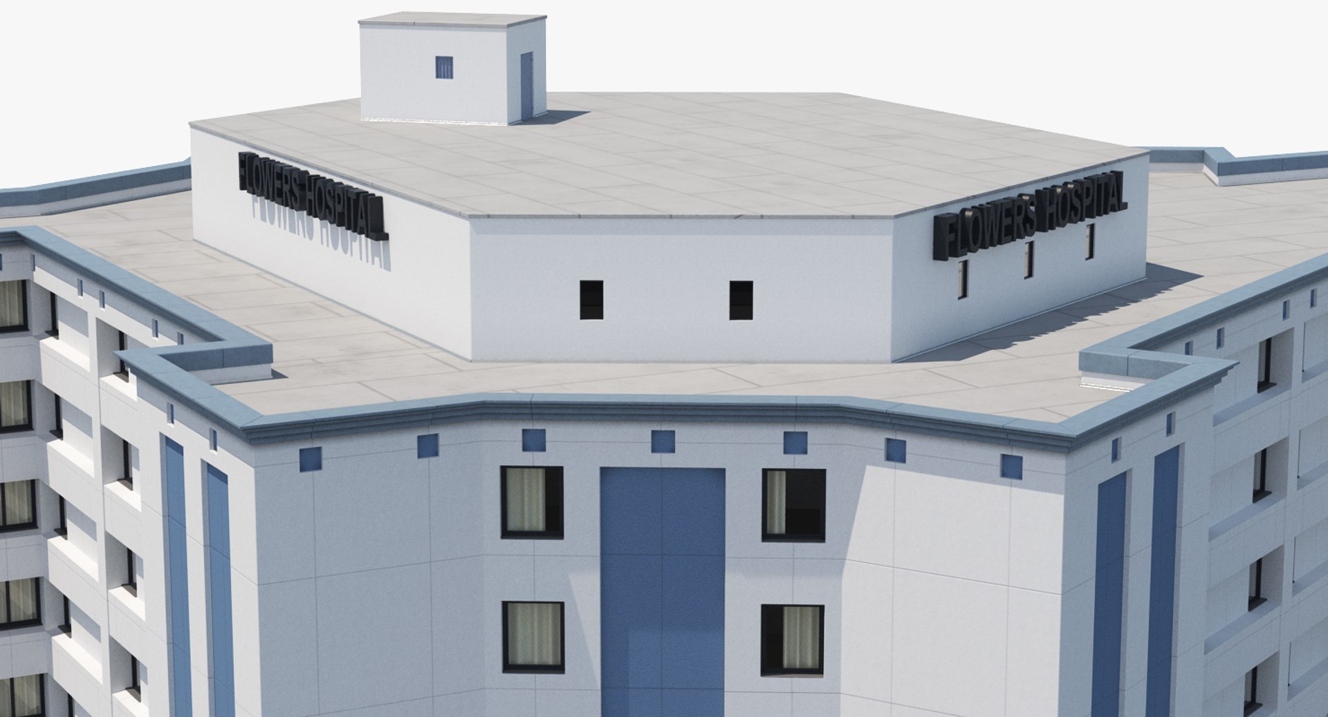 Hospital Building 3D Model - TurboSquid 1226681
