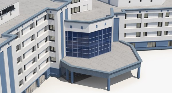 Hospital building 3D model - TurboSquid 1226681