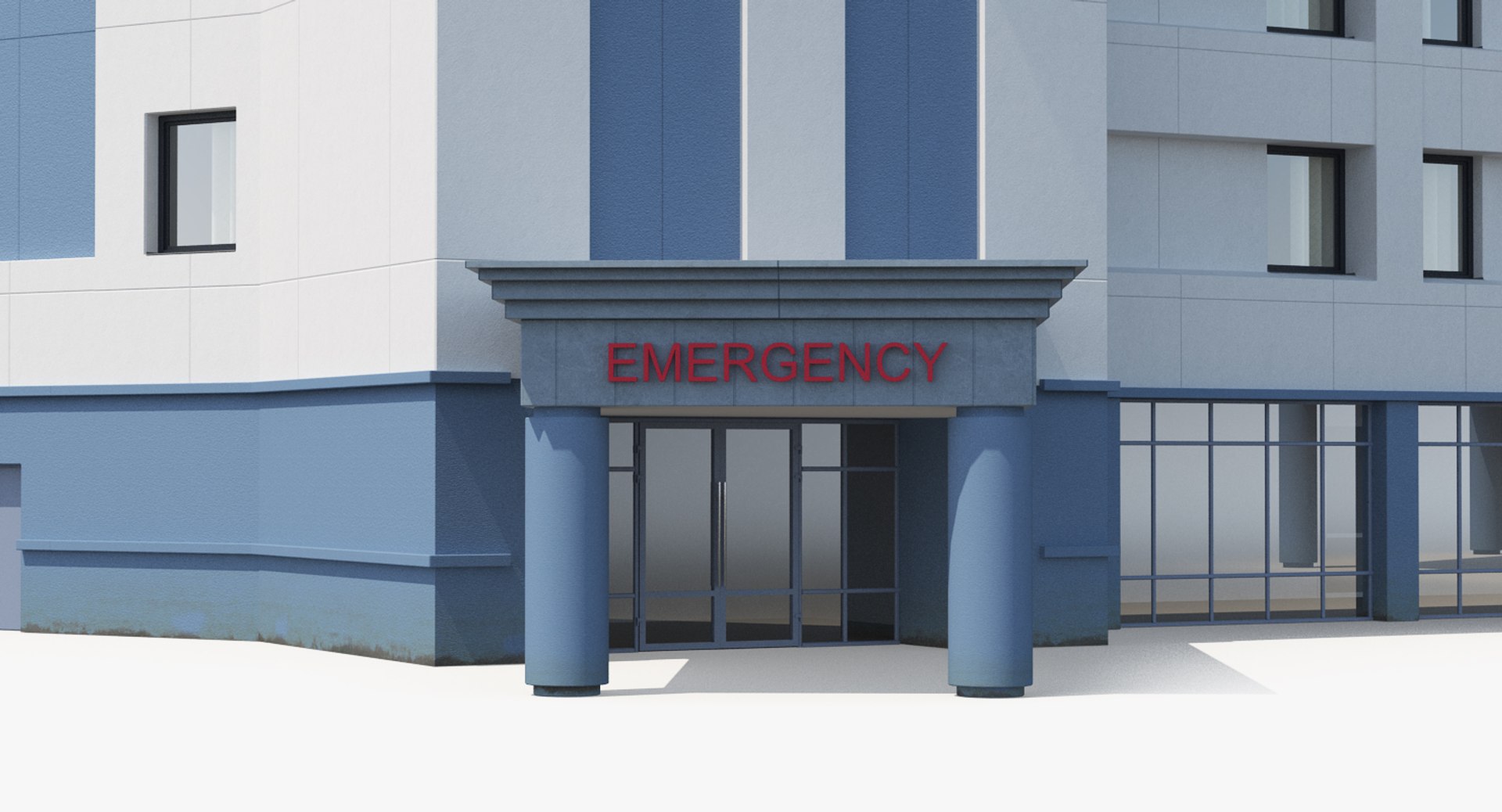 Hospital Building 3D Model - TurboSquid 1226681