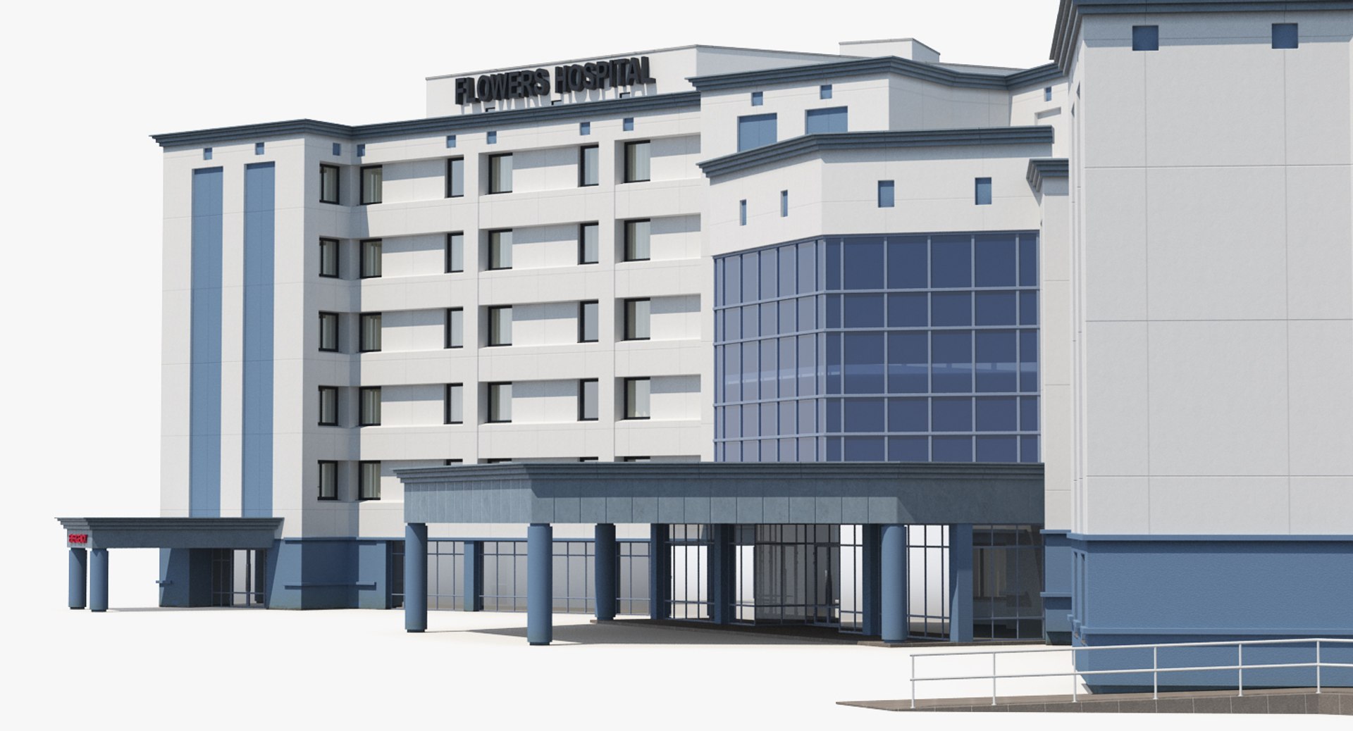 Hospital Building 3D Model - TurboSquid 1226681
