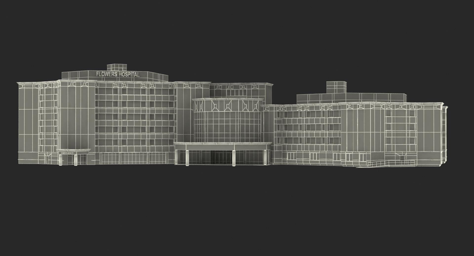 Hospital Building 3D Model - TurboSquid 1226681