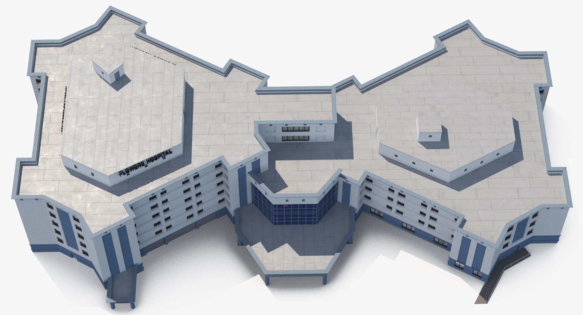 Hospital Building 3D Model - TurboSquid 1226681