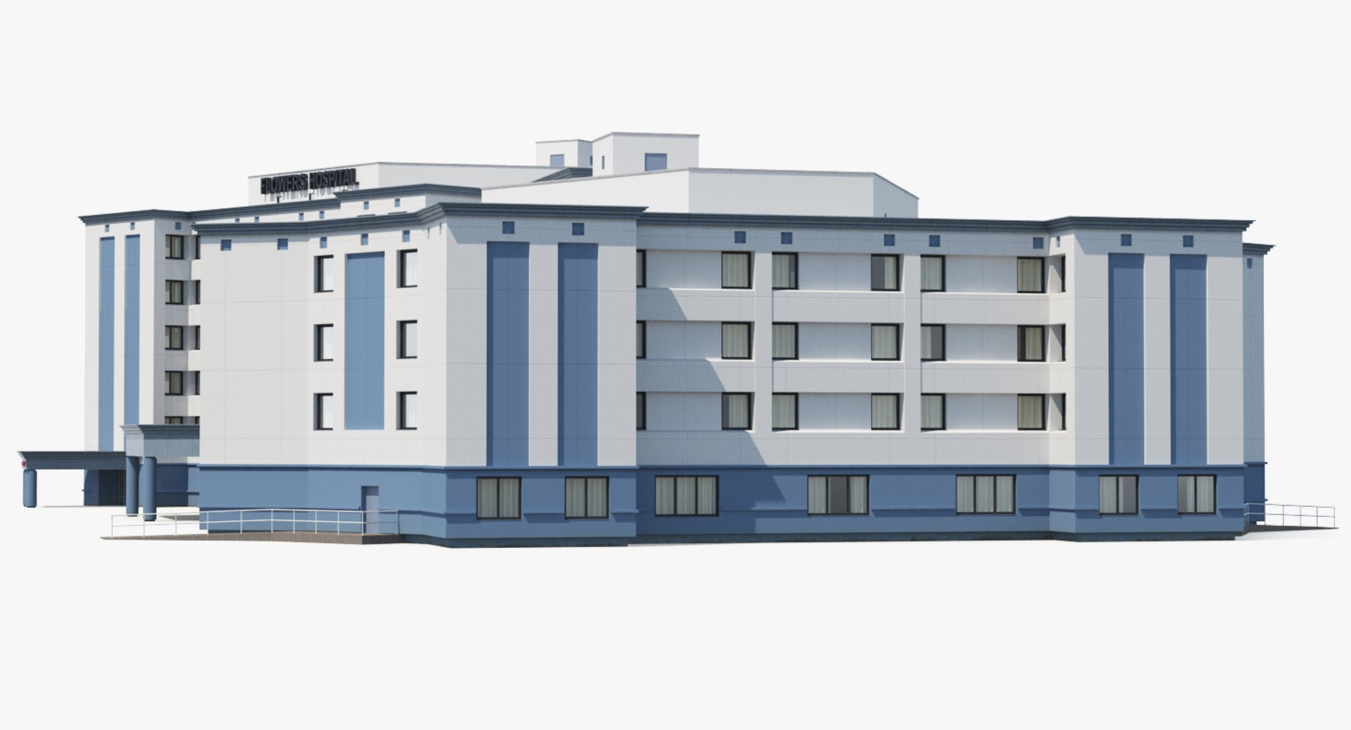 Hospital Building 3D Model - TurboSquid 1226681