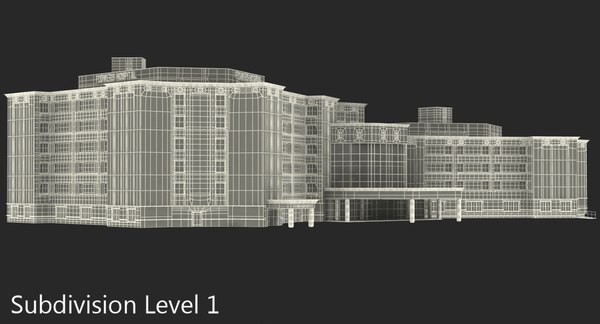 Hospital building 3D model - TurboSquid 1226681