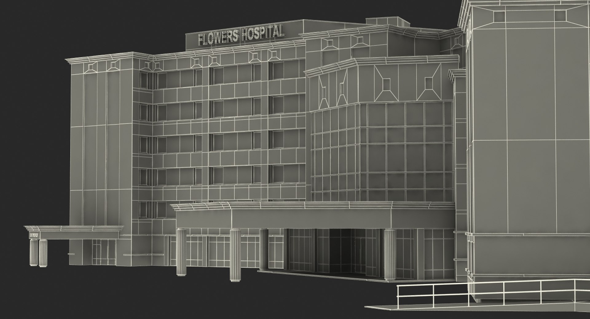 Hospital building 3D model - TurboSquid 1226681
