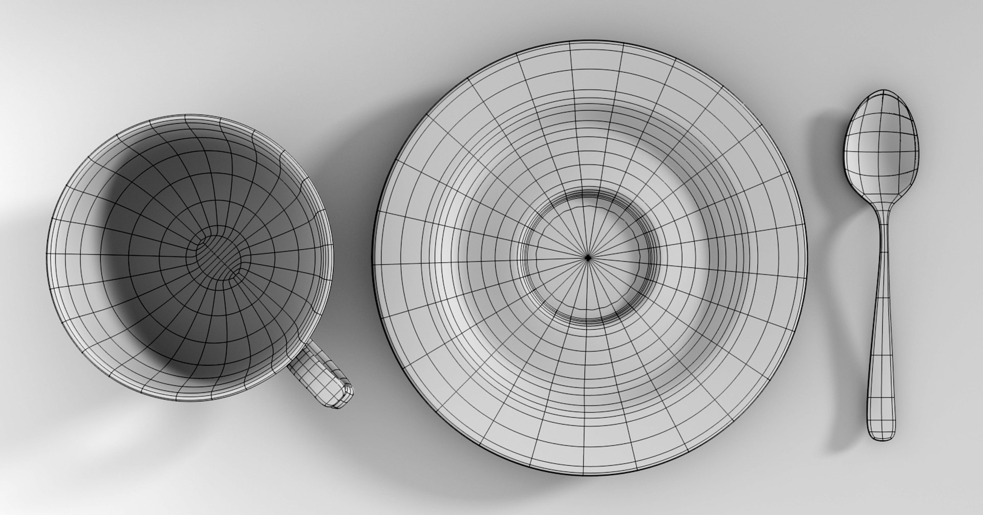 3dsmax coffee cup set