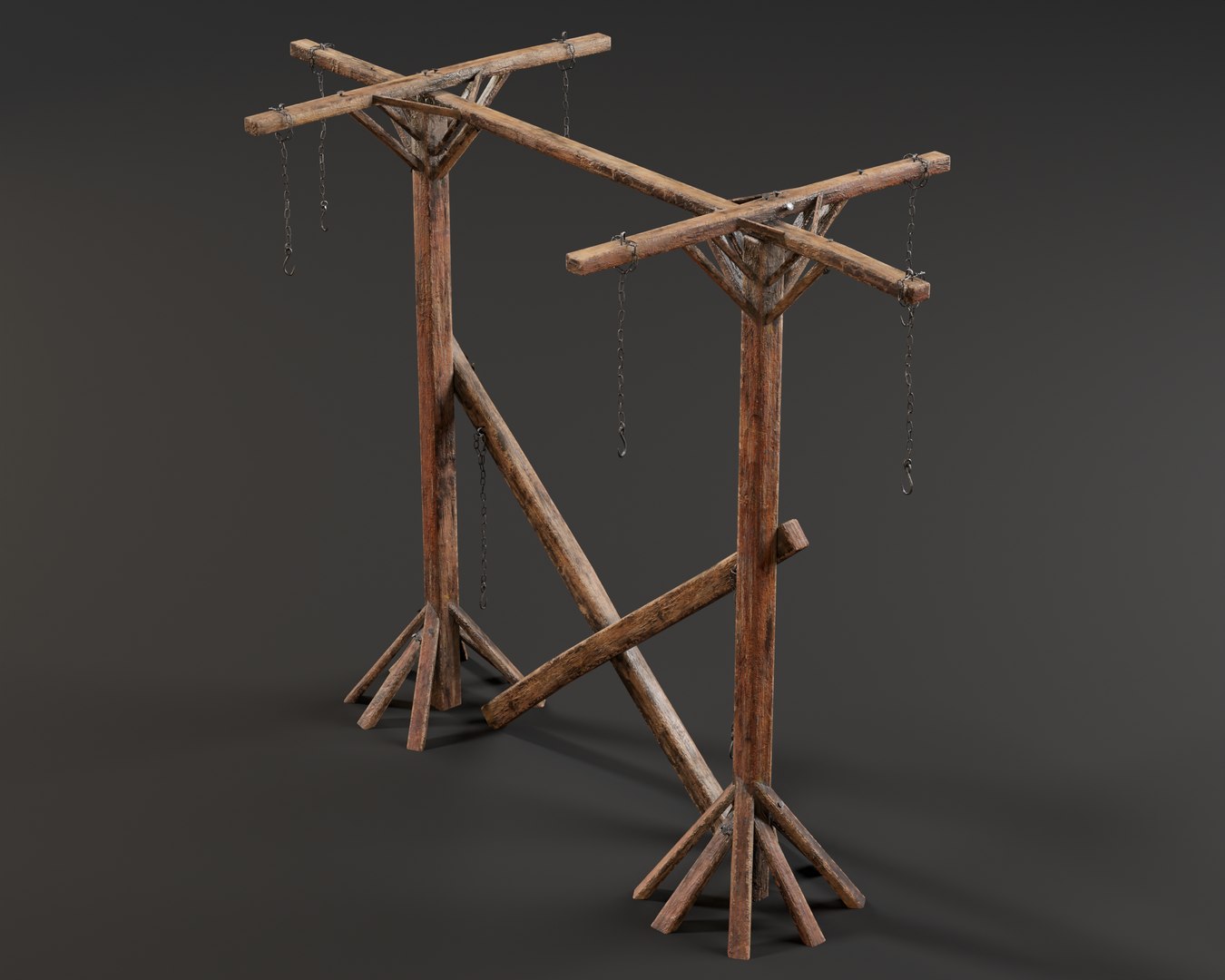 3D Medieval Gallow Pole - TurboSquid 2358005