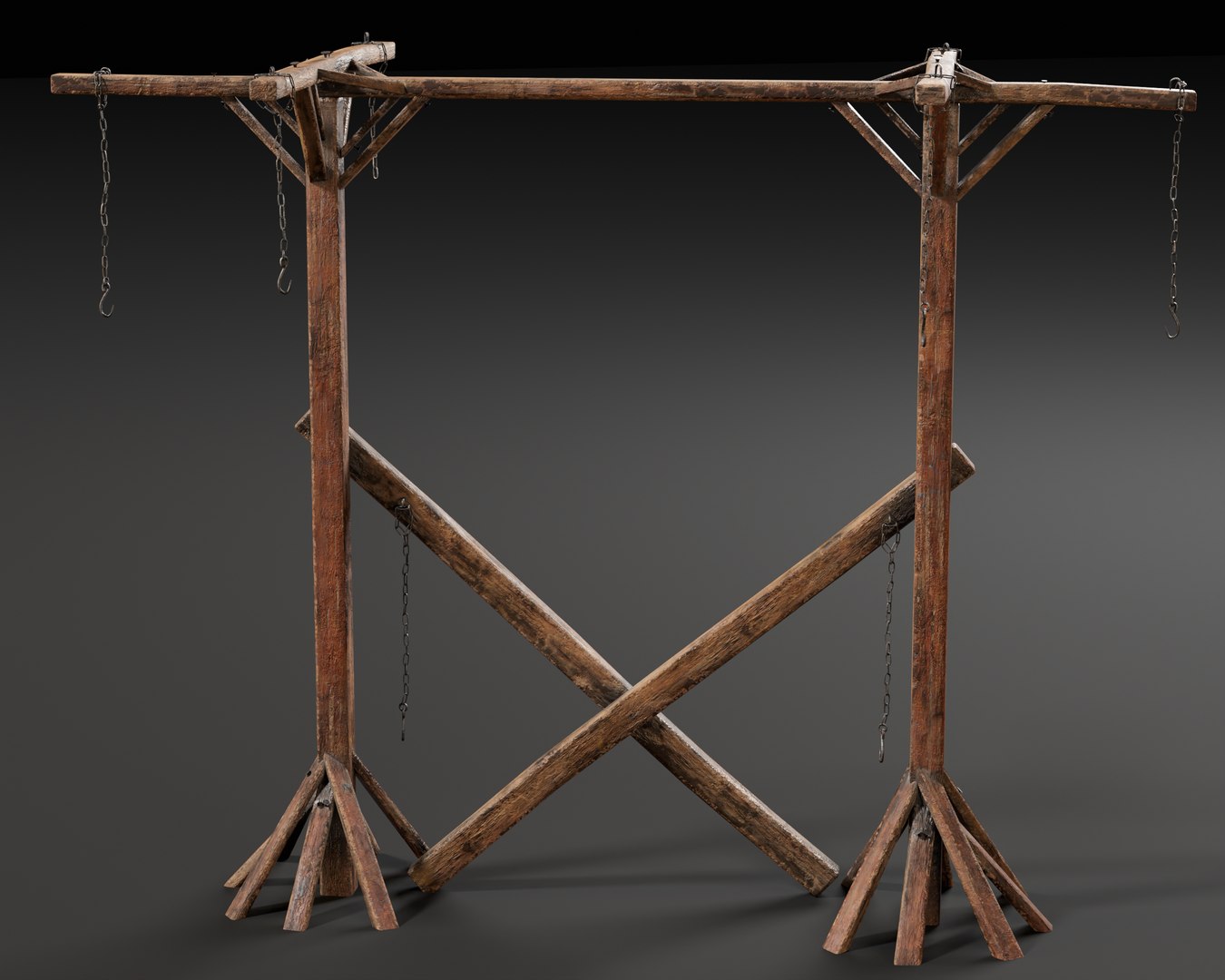 3D Medieval Gallow Pole - TurboSquid 2358005