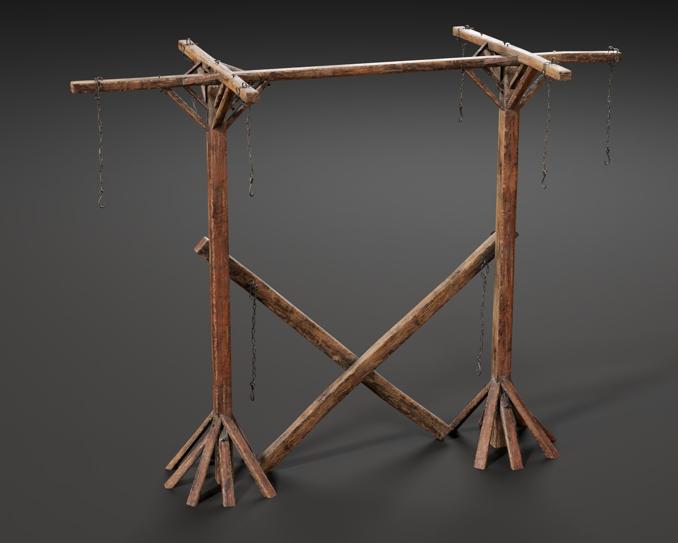 3D Medieval Gallow Pole - TurboSquid 2358005