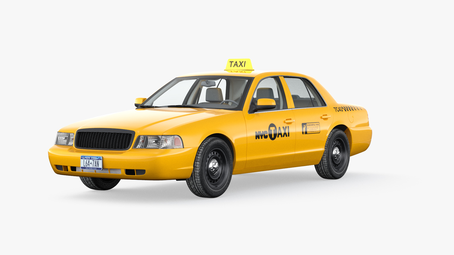 Nyc Checker Cab 3D Model - TurboSquid 1508626