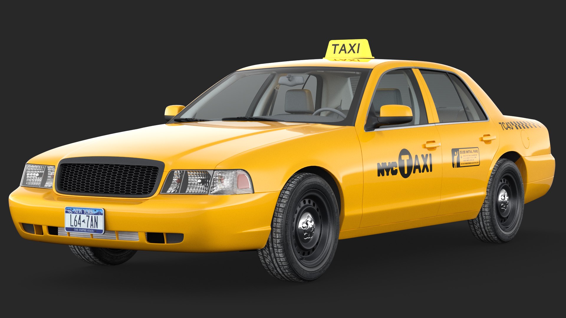 Nyc Checker Cab 3D Model - TurboSquid 1508626