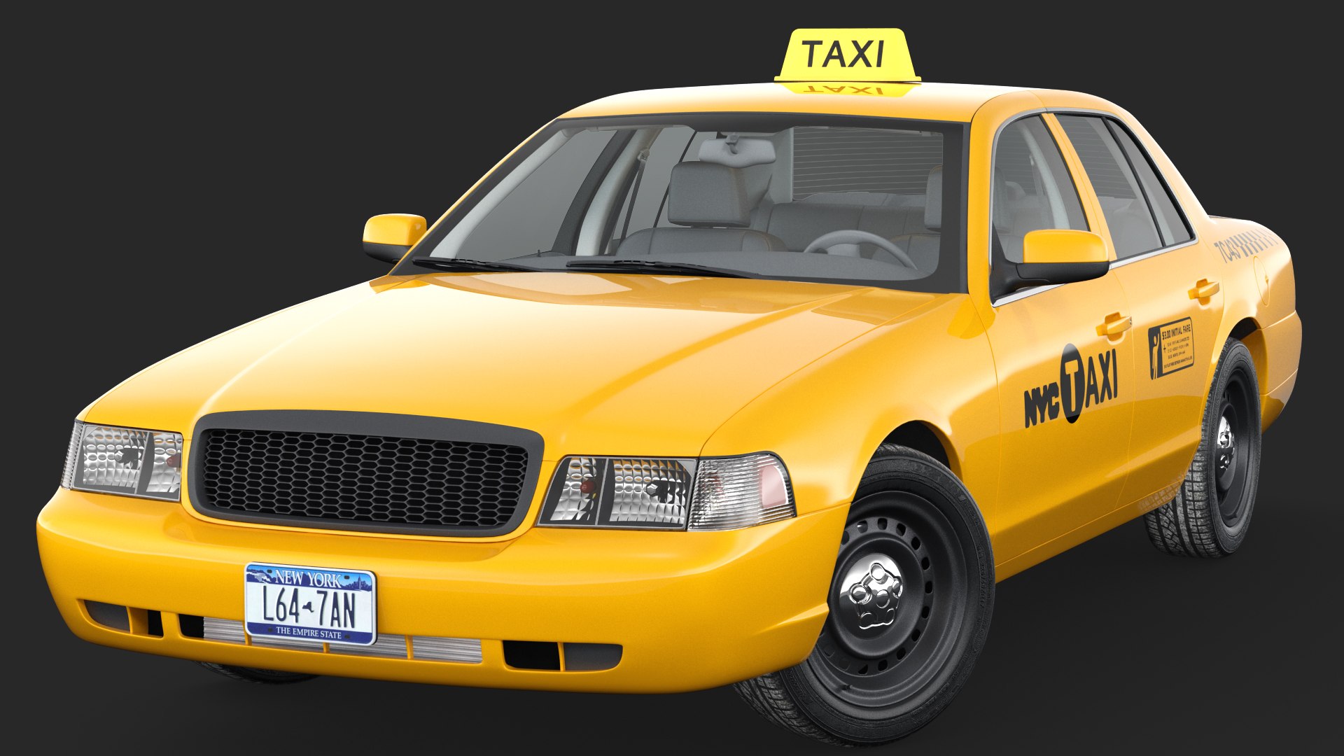 Nyc Checker Cab 3D Model - TurboSquid 1508626