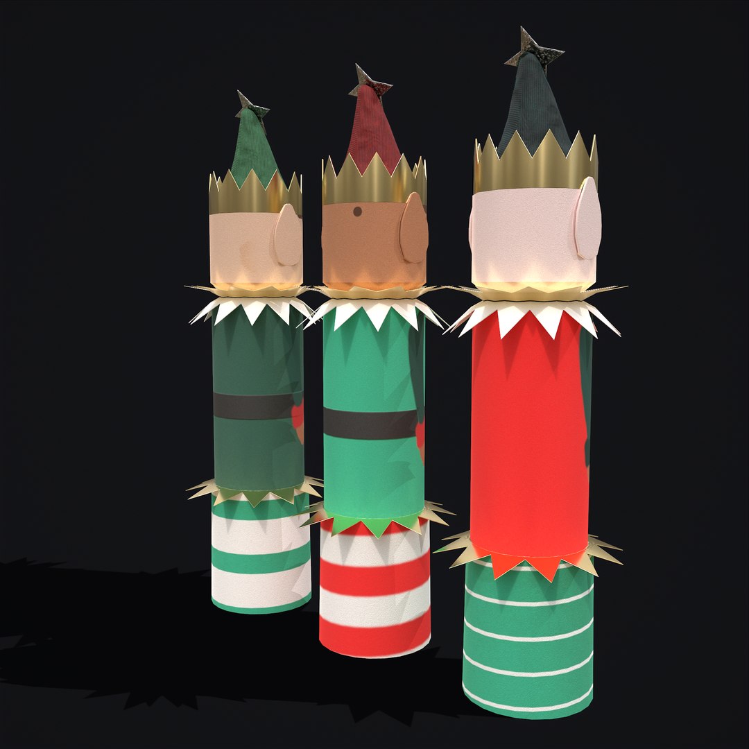 Christmas Crackers 3D - TurboSquid 1823203