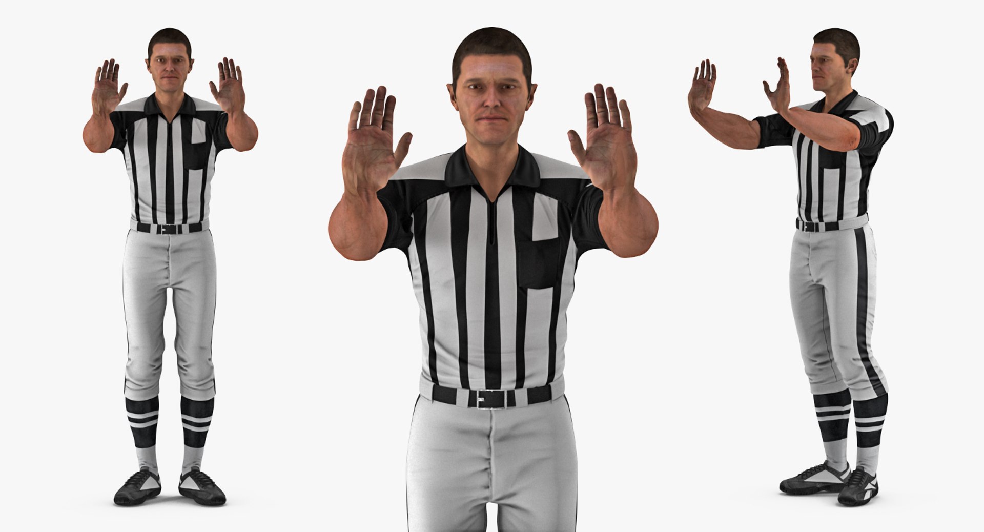 3D american football referee rigged model - TurboSquid 1216213