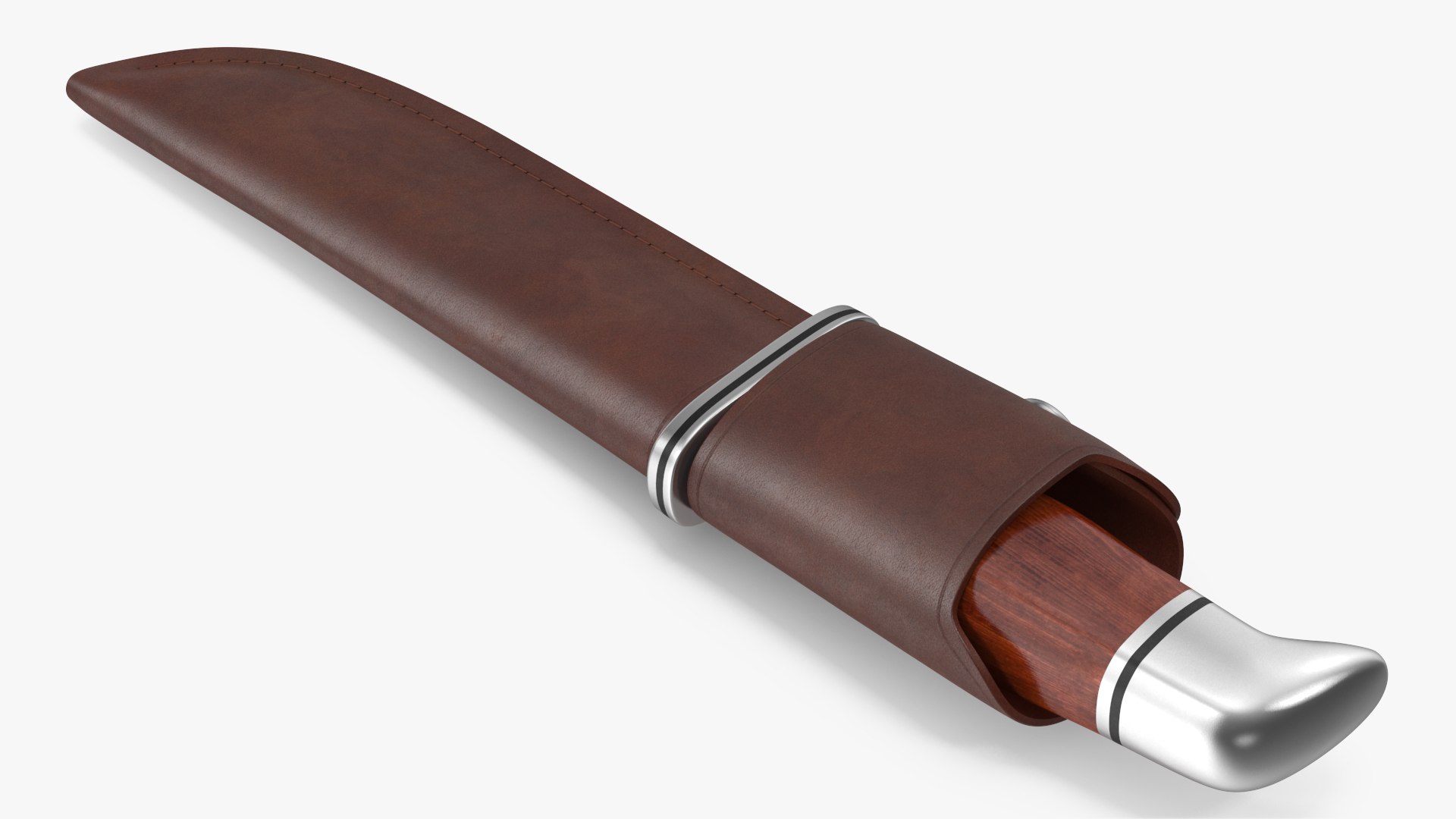 3D Hunting Knife In A Leather Sheath 2 Model - TurboSquid 2222982