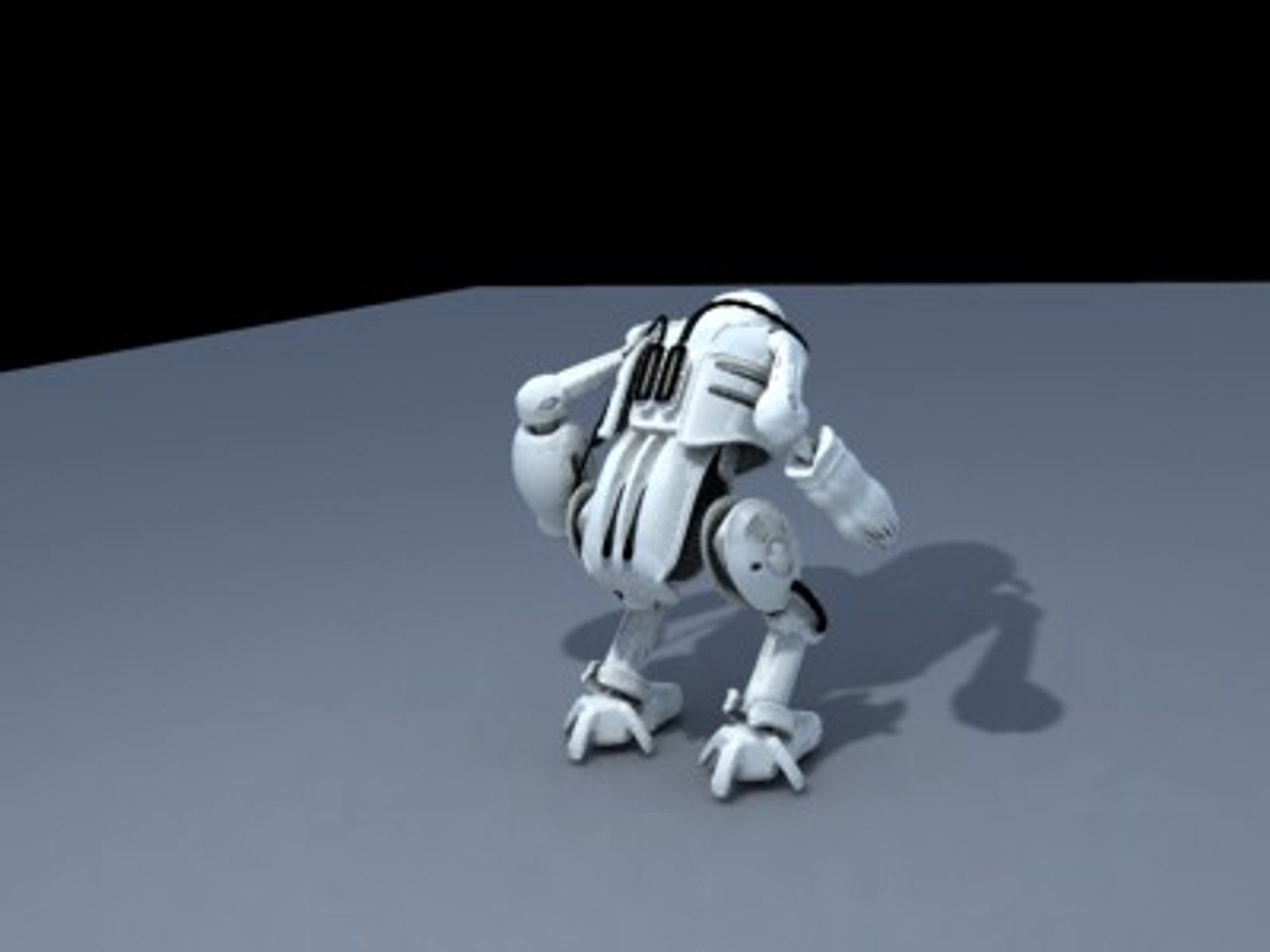 3d model rigged animatable biped
