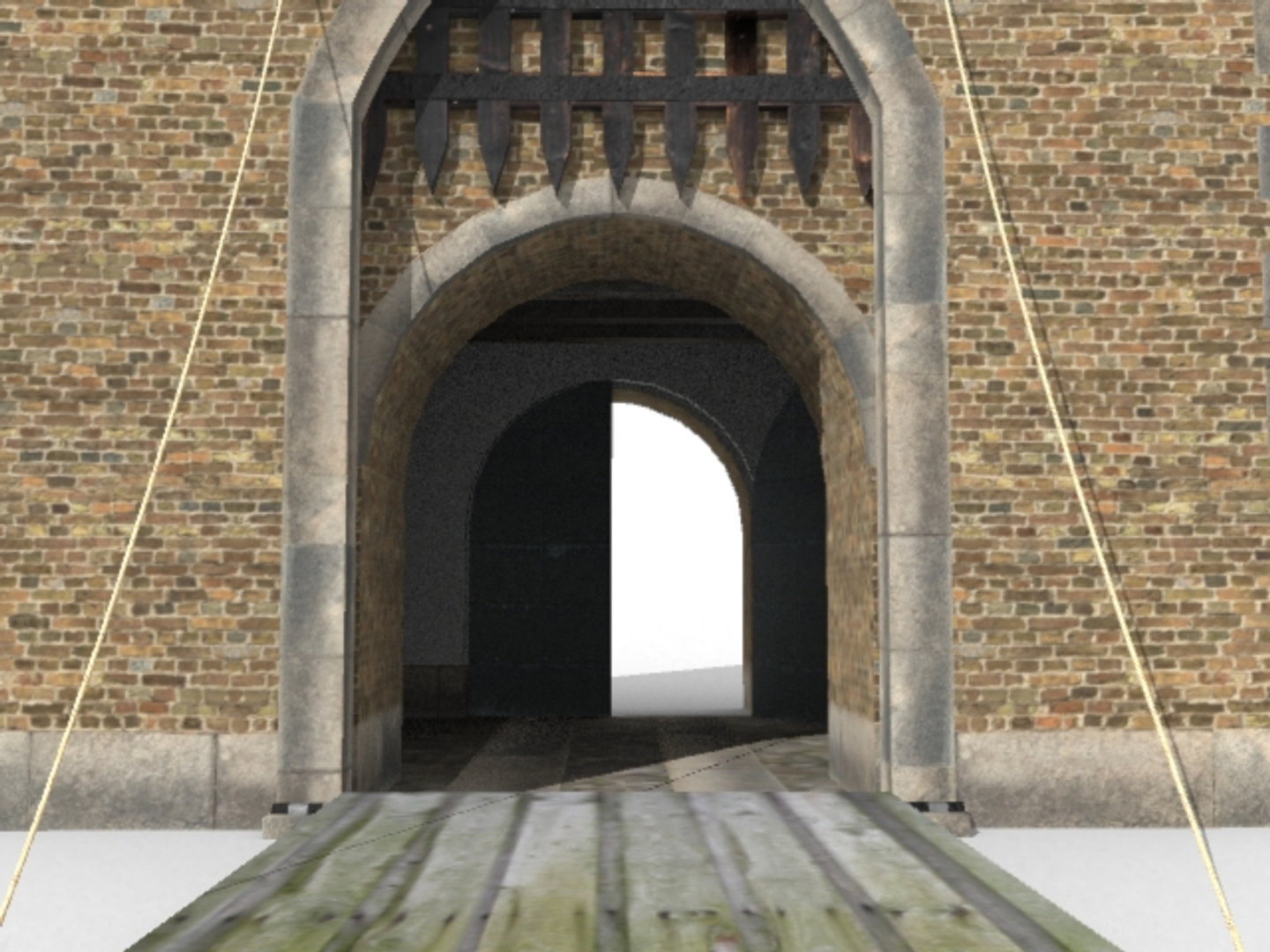 3ds max castle gate