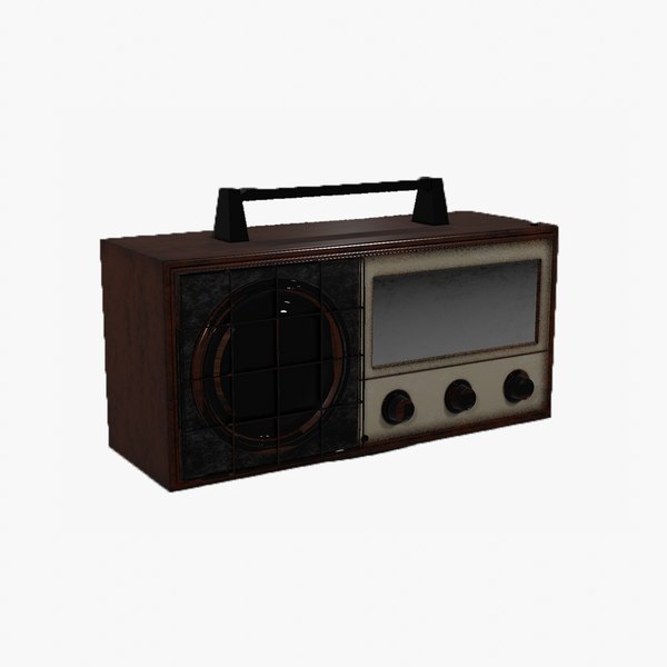 modelo 3d Old Classic Wooden Vintage Radio Low Poly - TurboSquid 1989145
