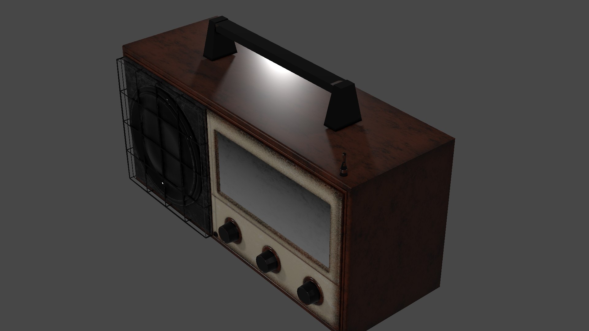 3D model Old Classic Wooden Vintage Radio Low Poly - TurboSquid 1989145