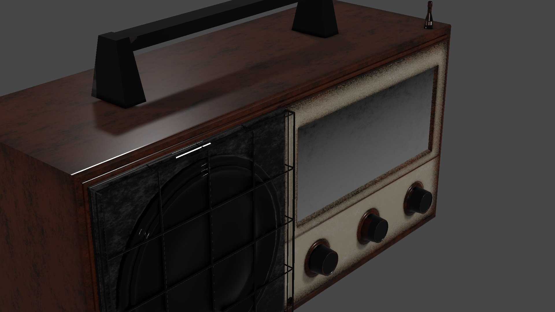 3D Model Old Classic Wooden Vintage Radio Low Poly - TurboSquid 1989145