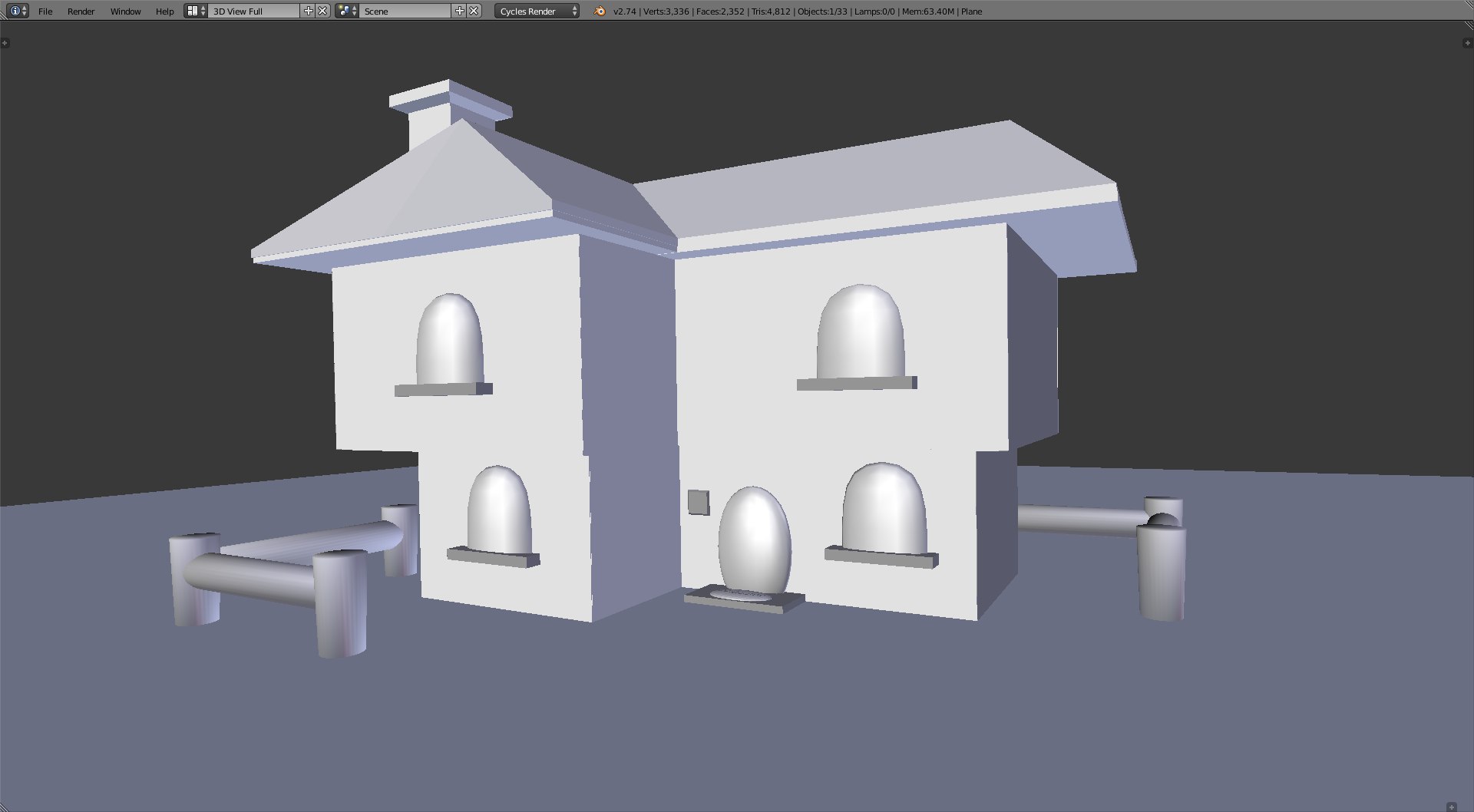 3d Simple House Model