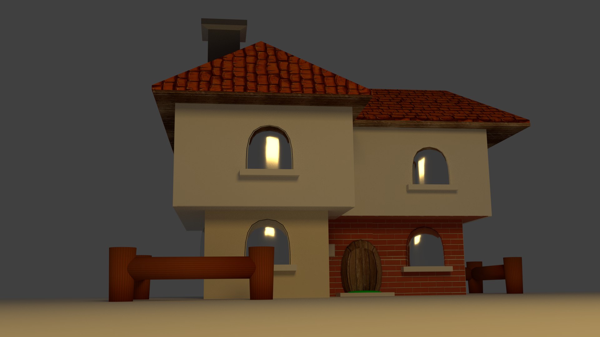 3d Simple House Model