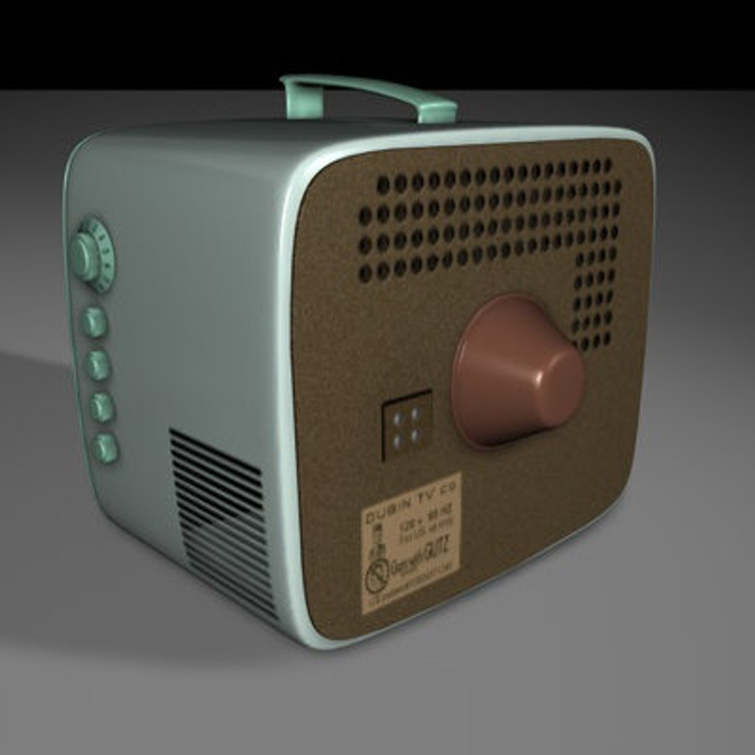 60 S Portable Tv 3d Model
