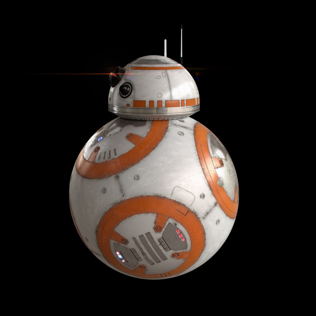 bb-8 star wars droid 3d max