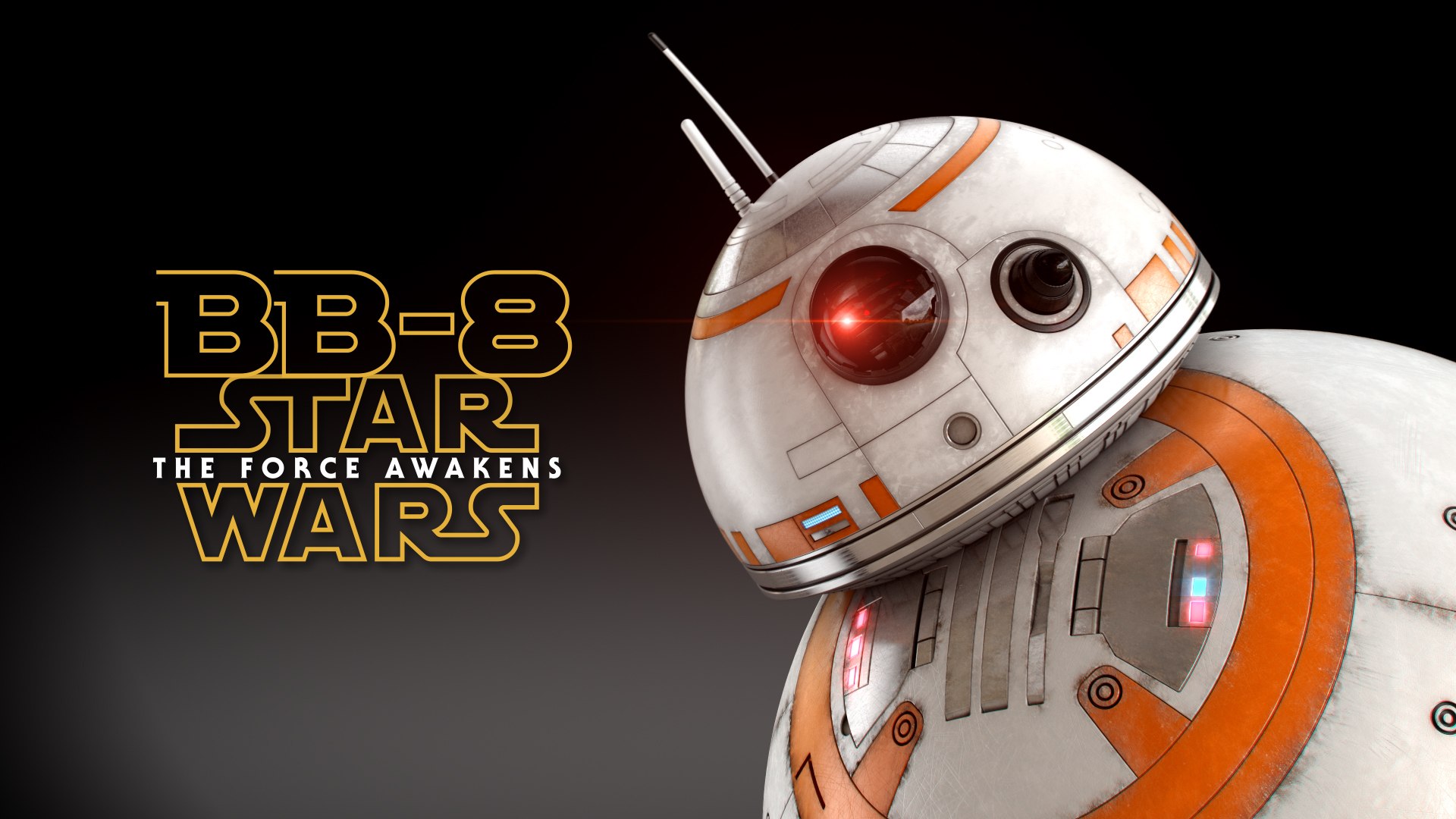 bb-8 star wars droid 3d max