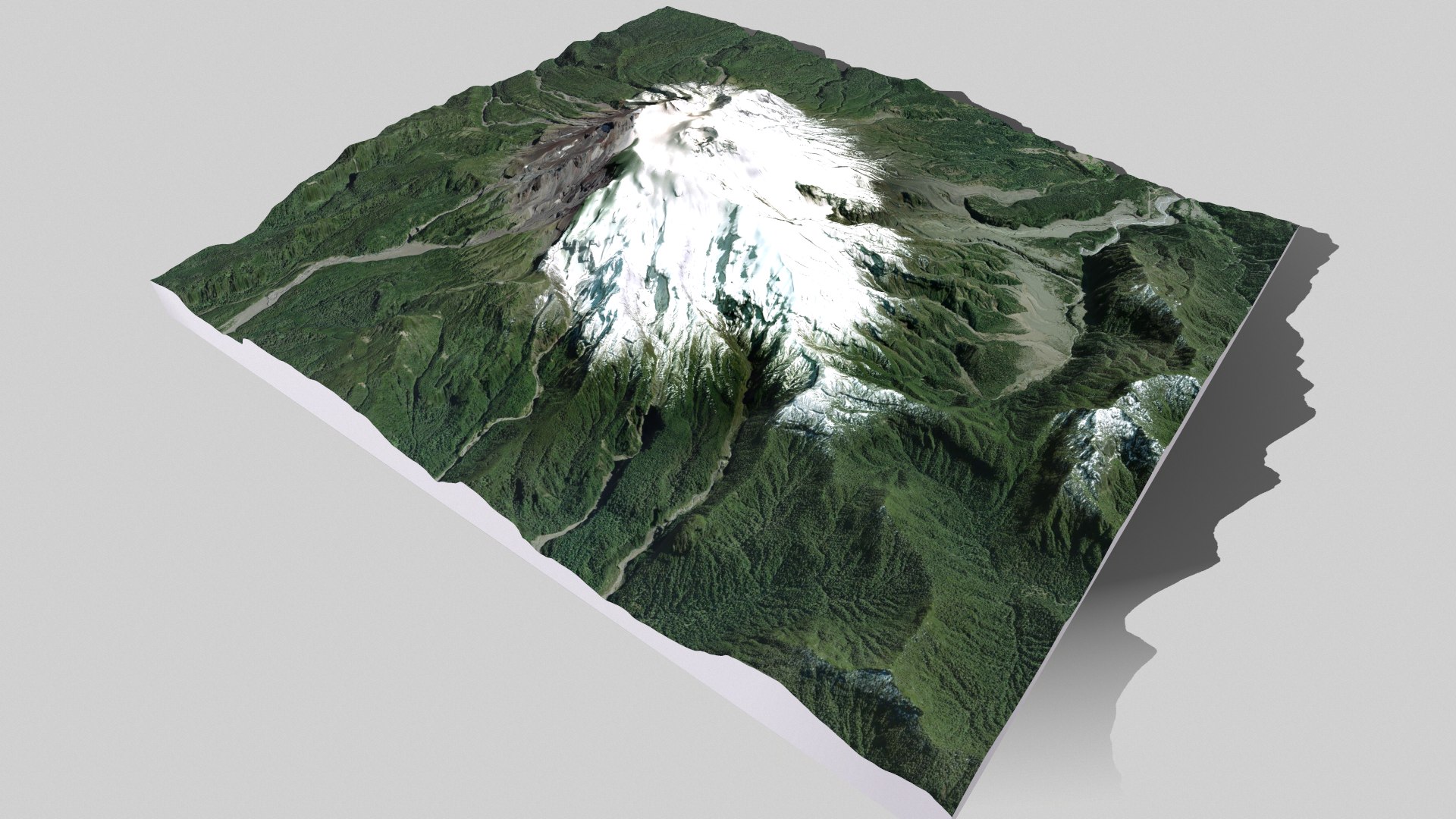 Mountan Landscape Volcano Calbuco Andes Mountains Chile Model ...