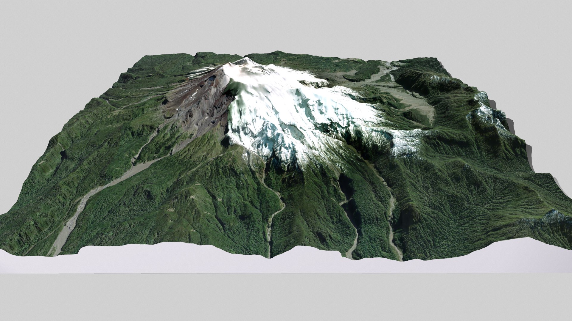 Mountan Landscape Volcano Calbuco Andes Mountains Chile Model ...