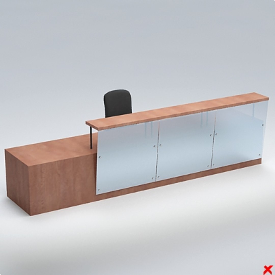 Counter Desk 3d Model