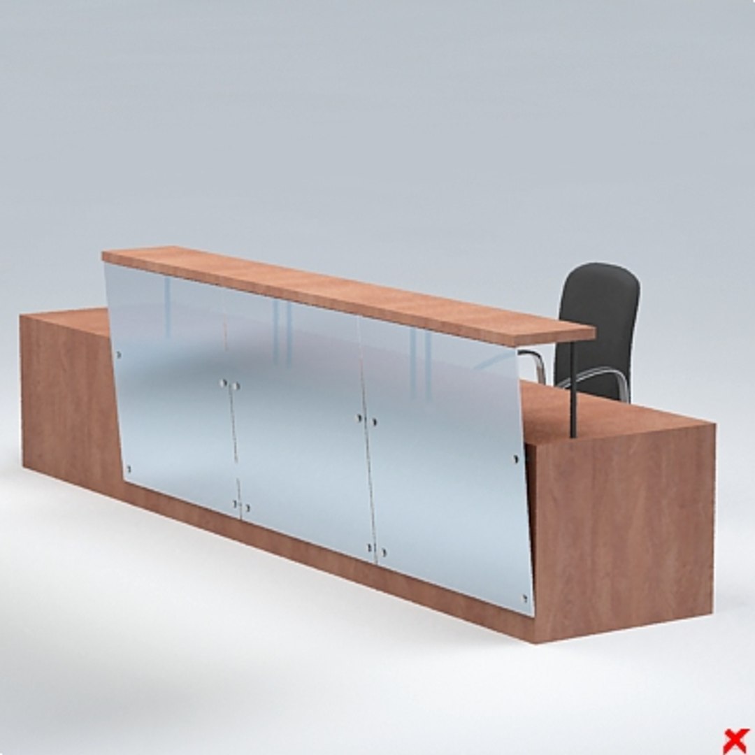 Counter Desk 3d Model