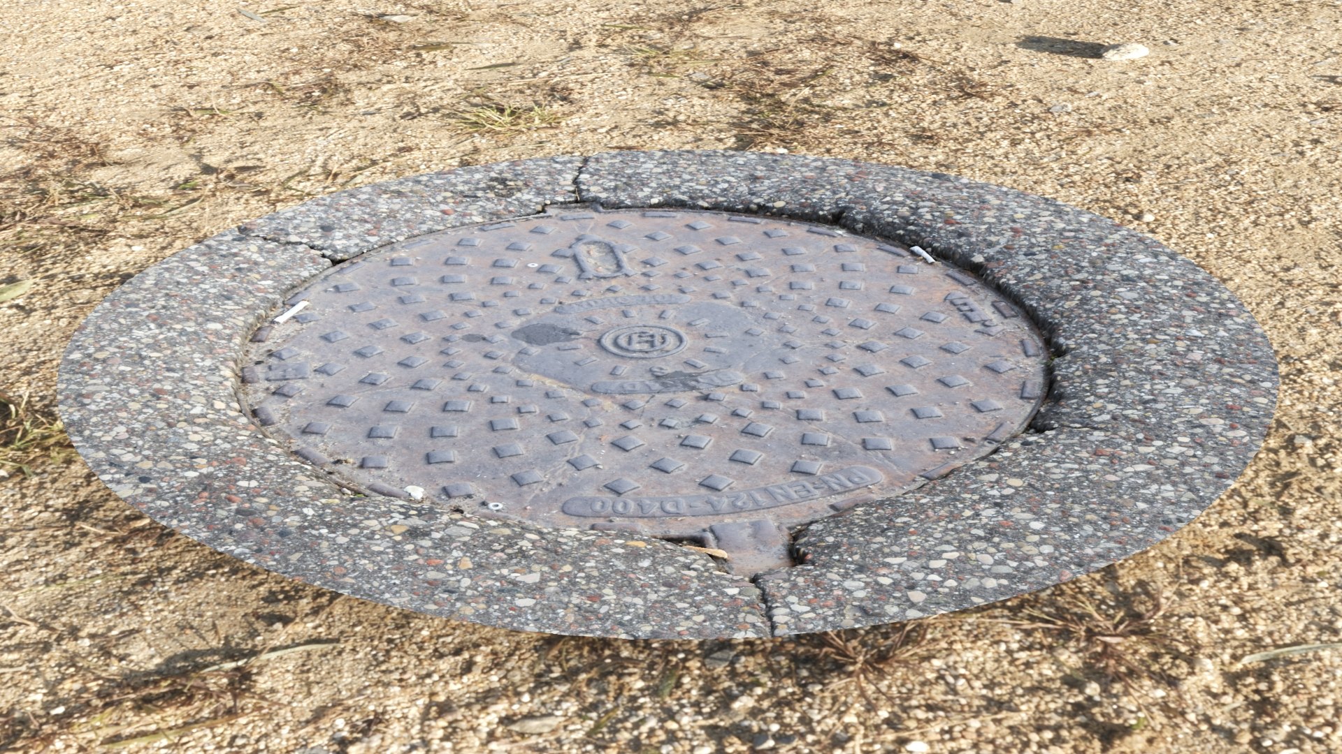 3D manhole hole model - TurboSquid 1549072