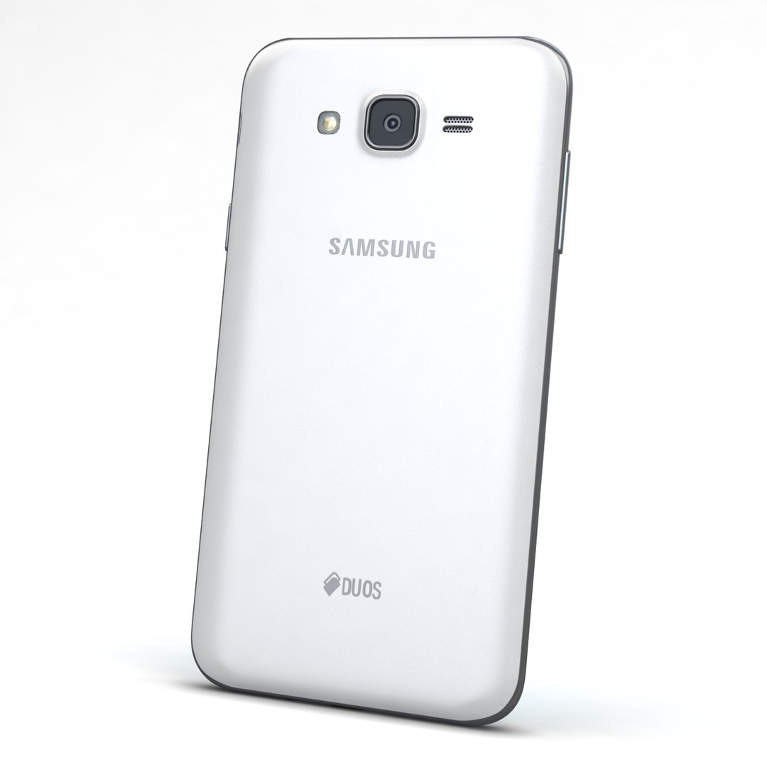 samsung galaxy j7 white 3d model