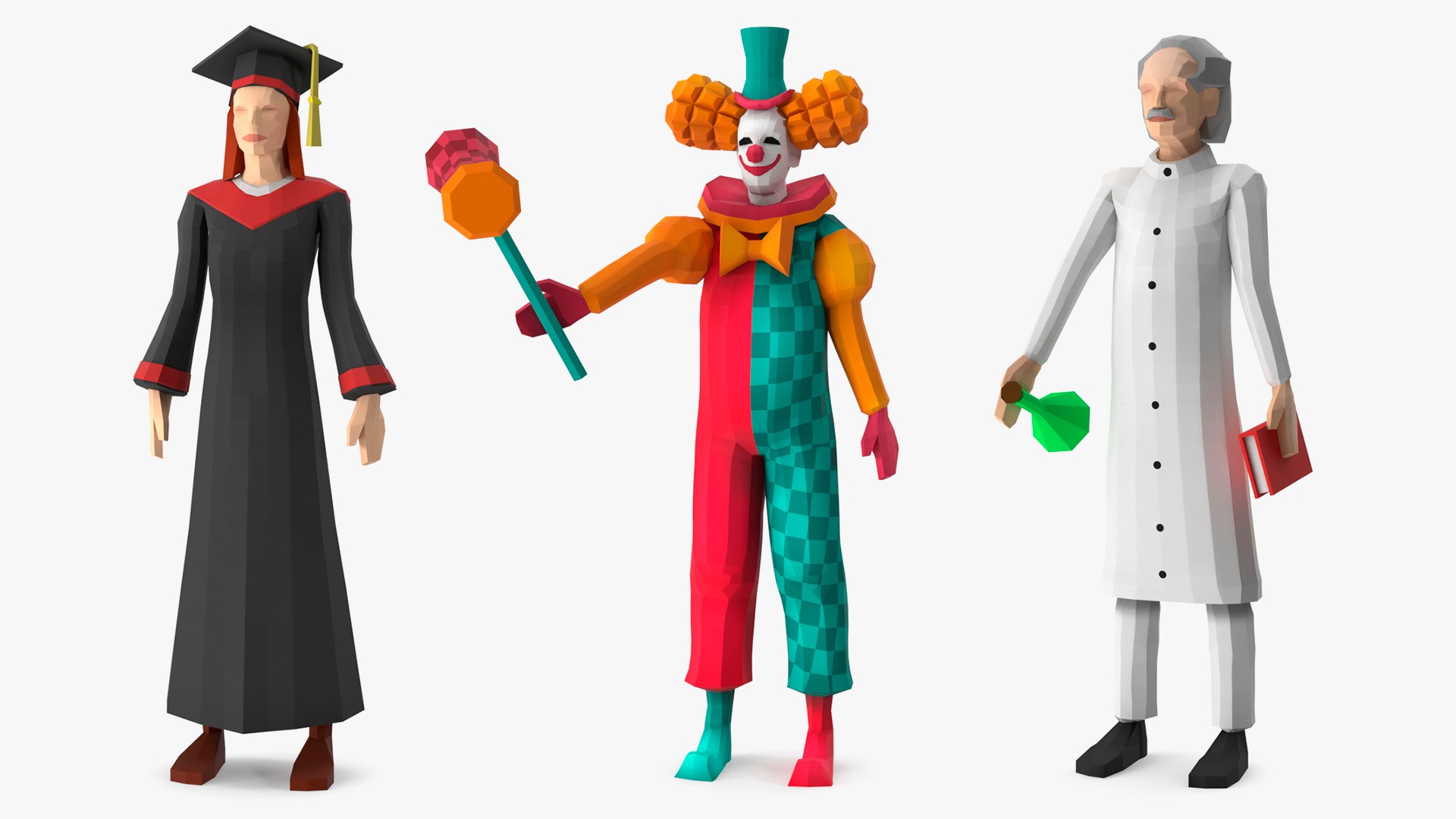 3D Low Poly Characters Collection 3 - TurboSquid 2298827