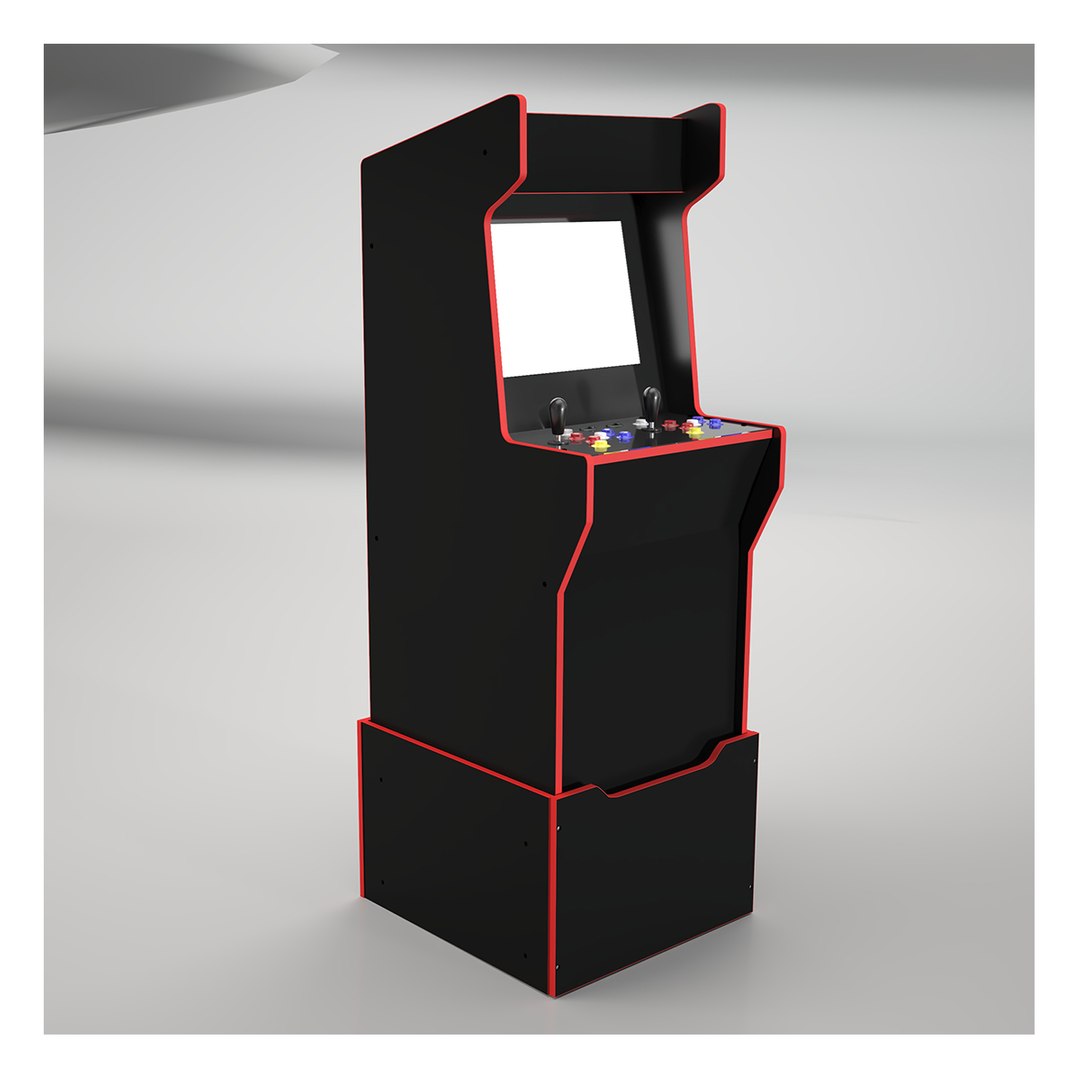 Arcade 1up Cabinet With Riser No Maps 3D Model - TurboSquid 2246434