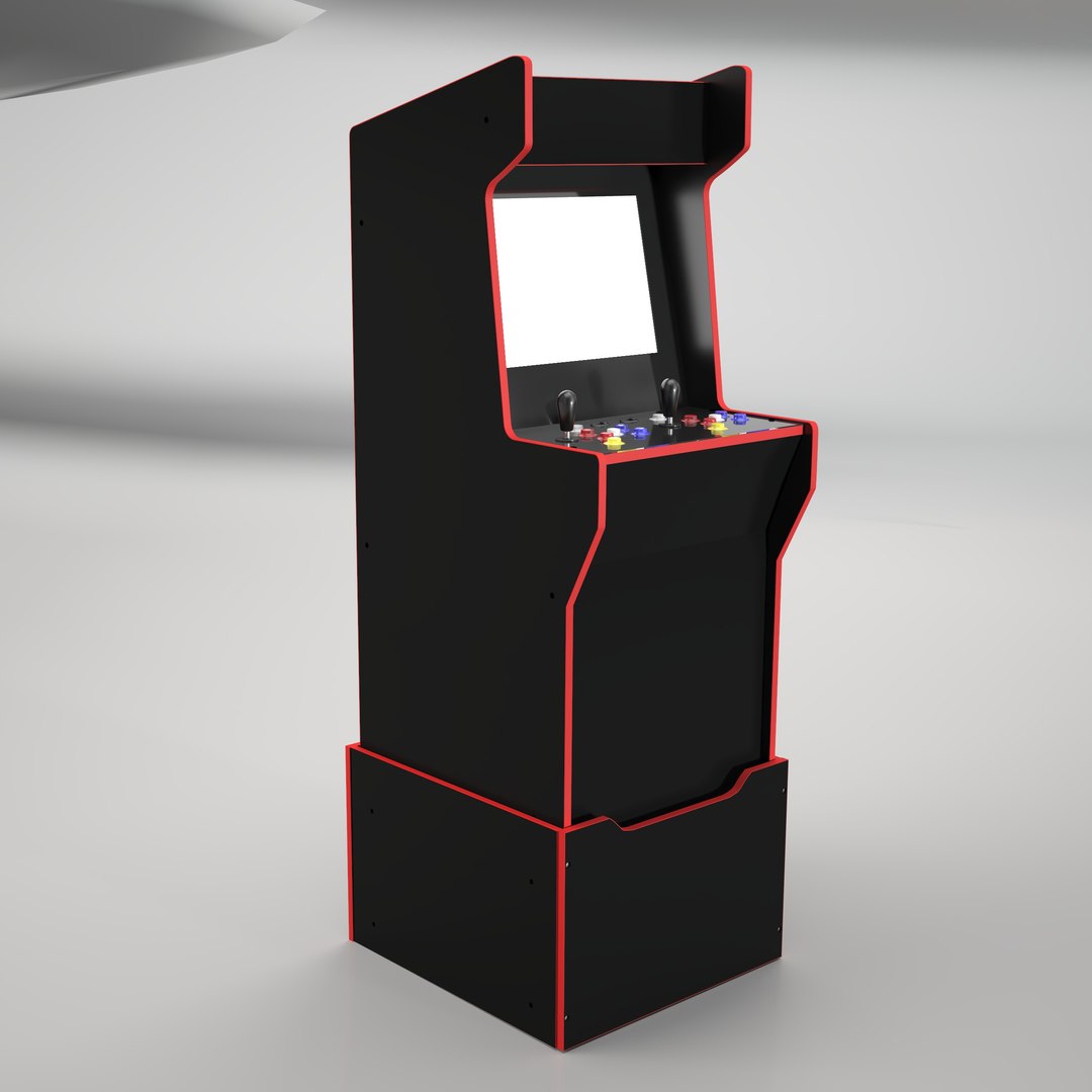 Arcade 1up Cabinet With Riser No Maps 3D Model - TurboSquid 2246434