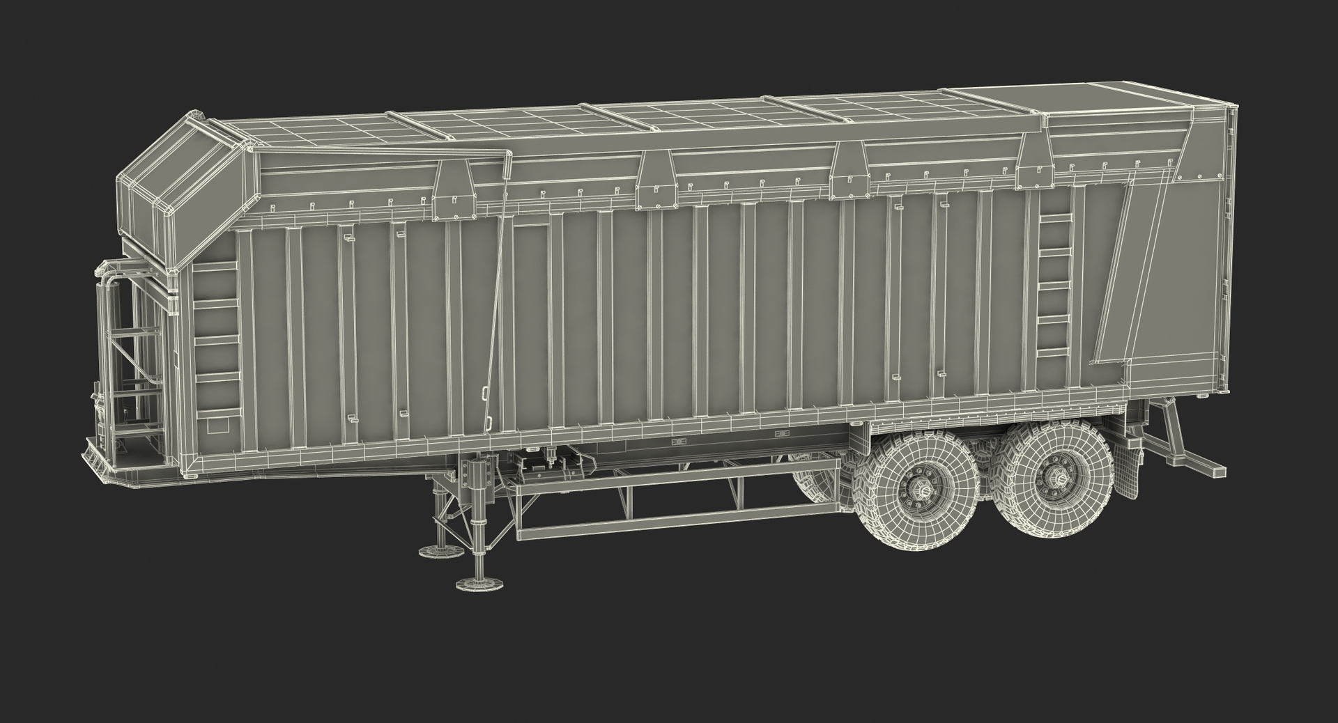 Harvester Trailer Clean 3D Model - TurboSquid 1330697