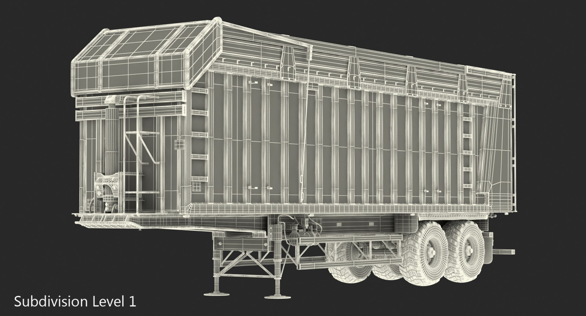 Harvester Trailer Clean 3D Model - TurboSquid 1330697