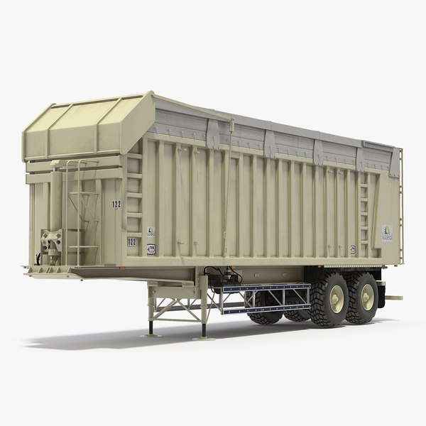 Harvester trailer clean 3D model - TurboSquid 1330697